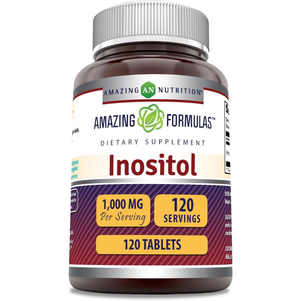 Amazing Nutrition. Inositol 1,000 mg - 120 tabletas - Vitaminas y Mas