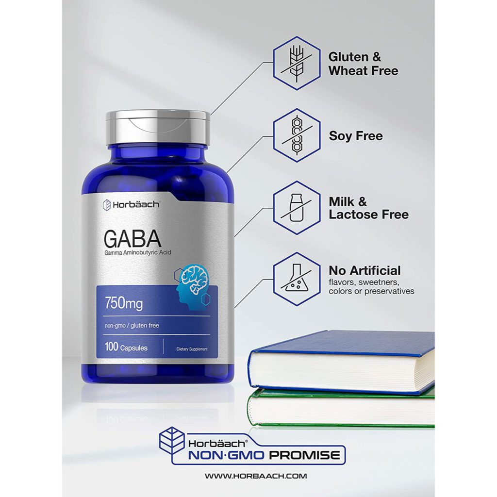 PipingRock. GABA (Gamma Aminobutyric Acid) 750 mg - 100 cápsulas ...